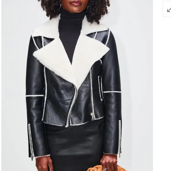 Susan Bender | Jackets & Coats | Susan Bender Shearling Moto Jacket ...